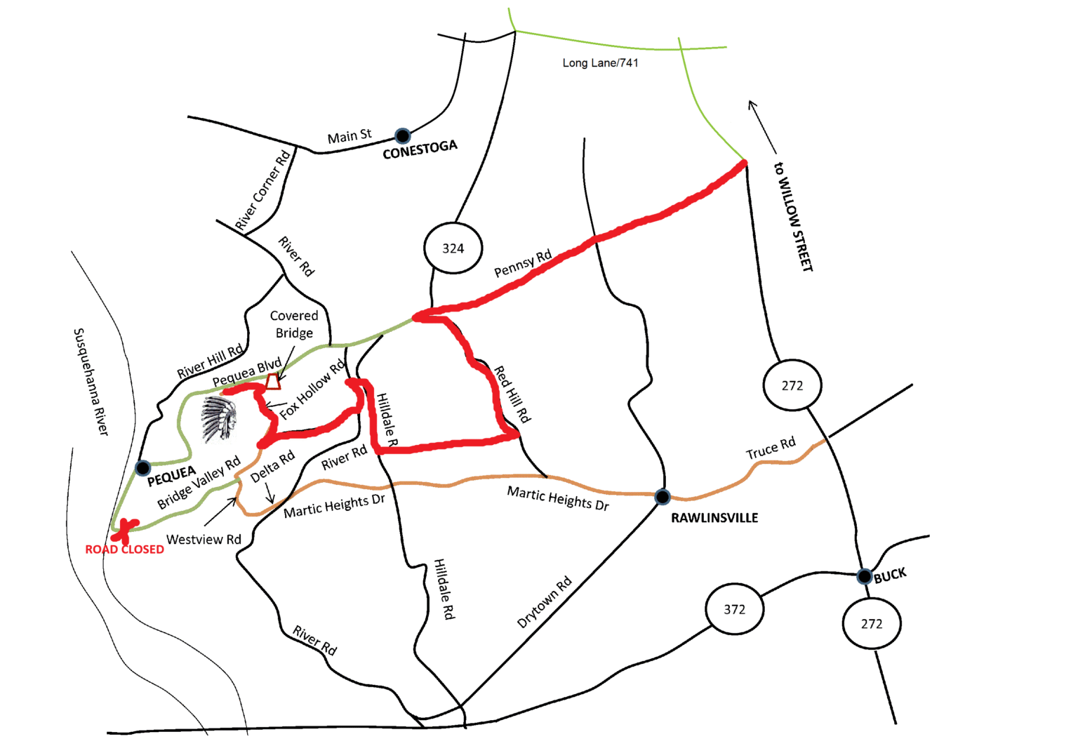 Directions - Helpful Driving Directions | Pequea Creek Campground
